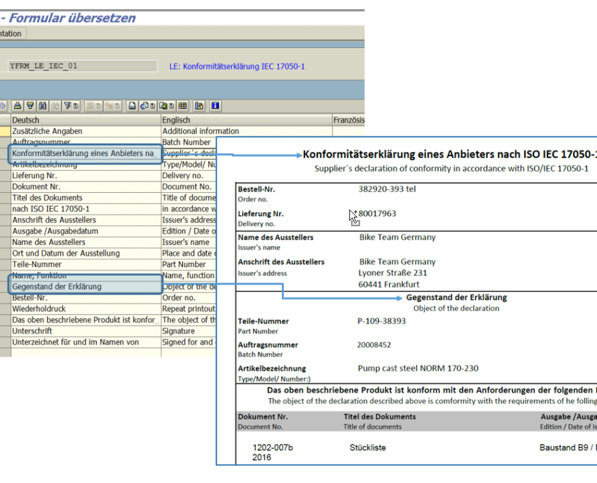 SAP Form Declaration of Conformity IEC 17050-1 | solidforms