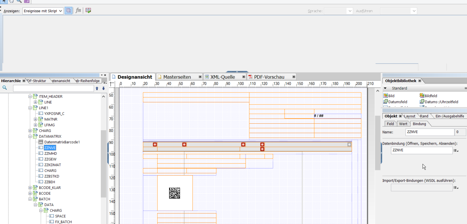 Creating a GS1 DataMatrix Barcode with SAP Adobe Forms